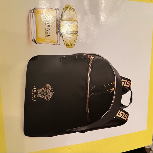 Versace | Bags | Versace Gift Set Yellow Diamond Versace Backpack ...
